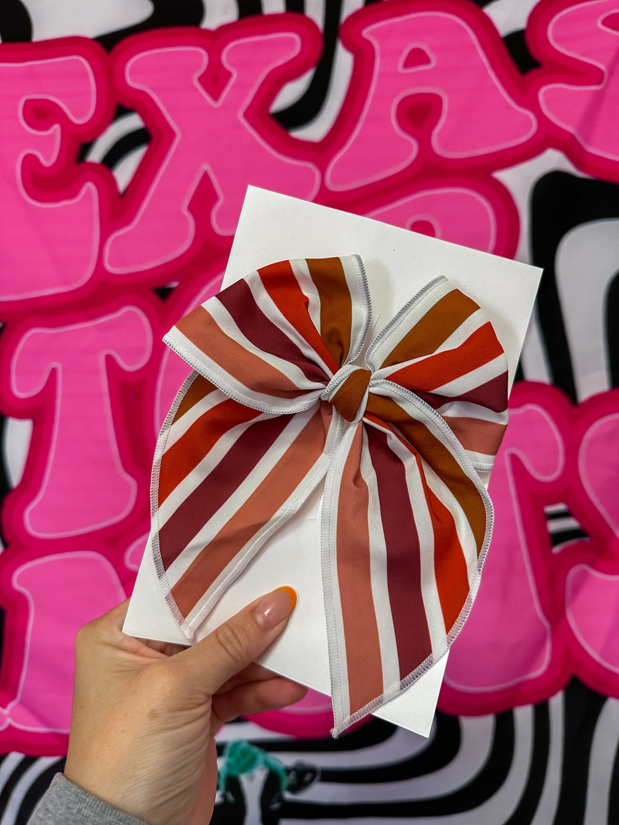 autumn stripes Big Bow – Texas Top Knots