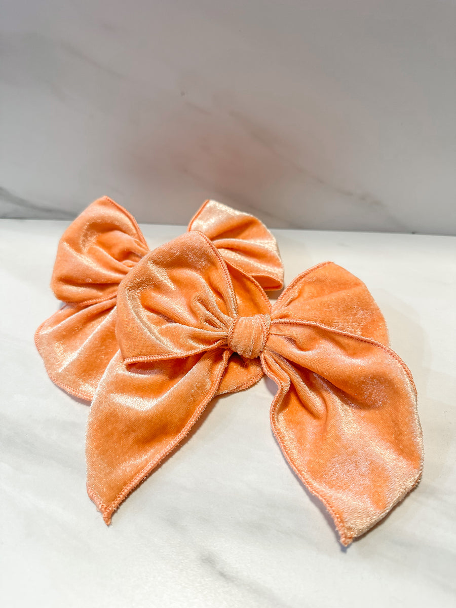 Peach Big Bow – Texas Top Knots